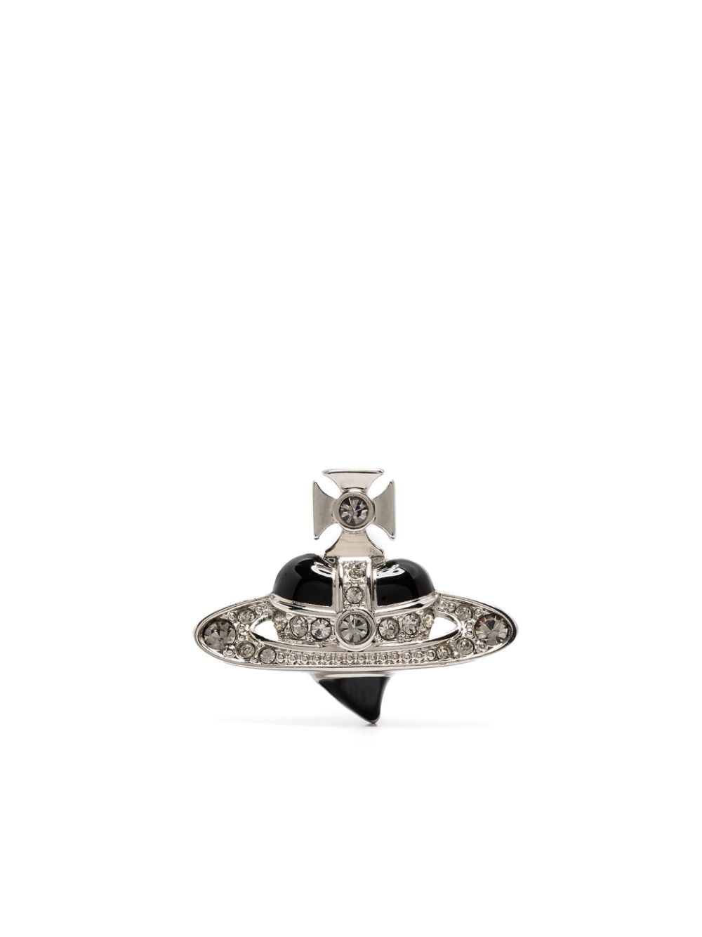 Vivienne Westwood Diamante Heart Single Earring - Silver