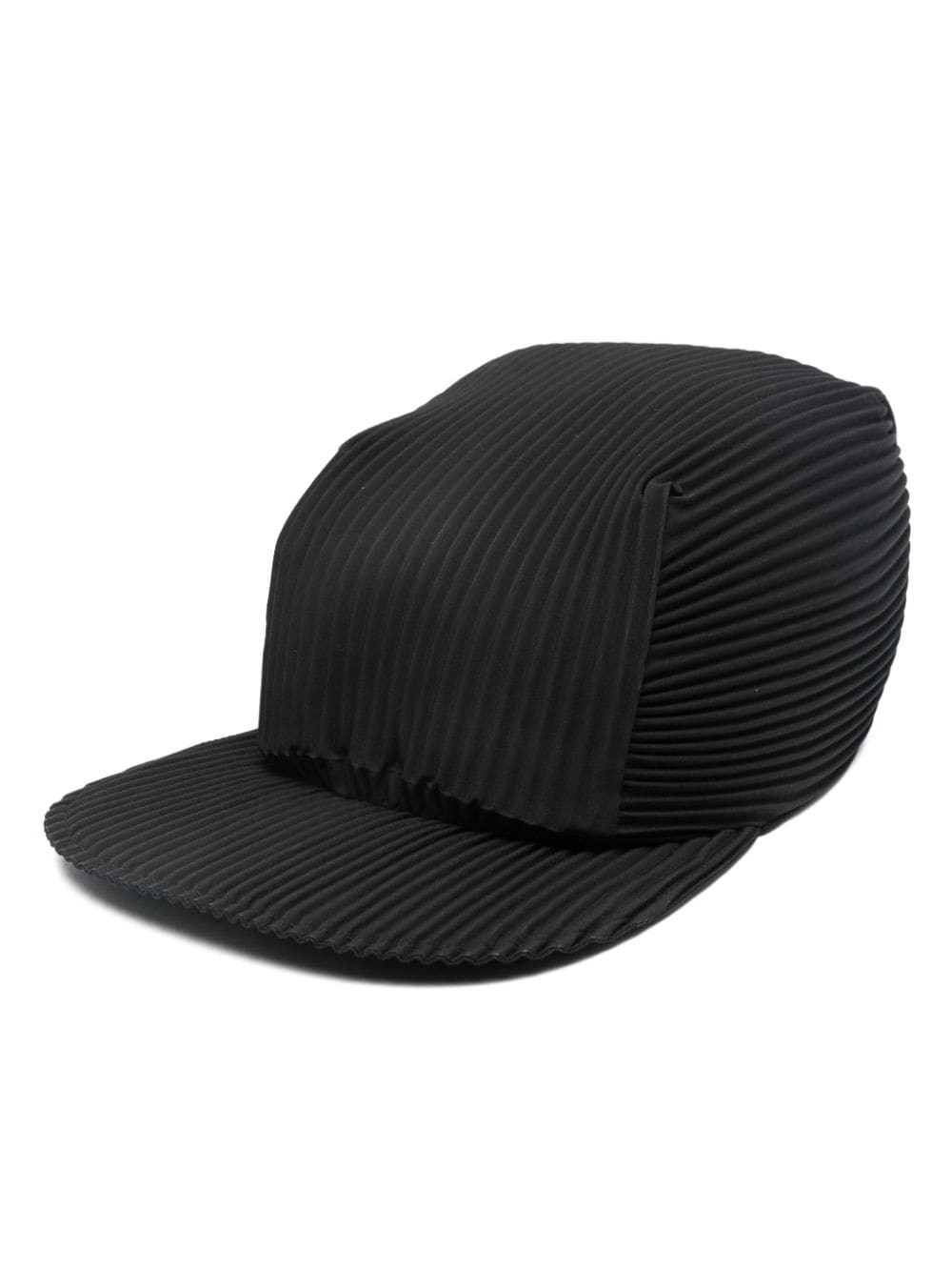  PLISSÉ ISSEY MIYAKE 黒キャップ Issey Miyake Pleated Cap - Black | Editorialist