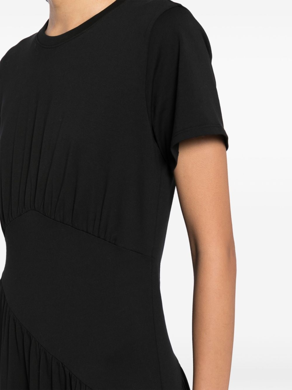 frame gathered seam lace inset dress FRAME Denim Gathered Seam Lace Inset Dress