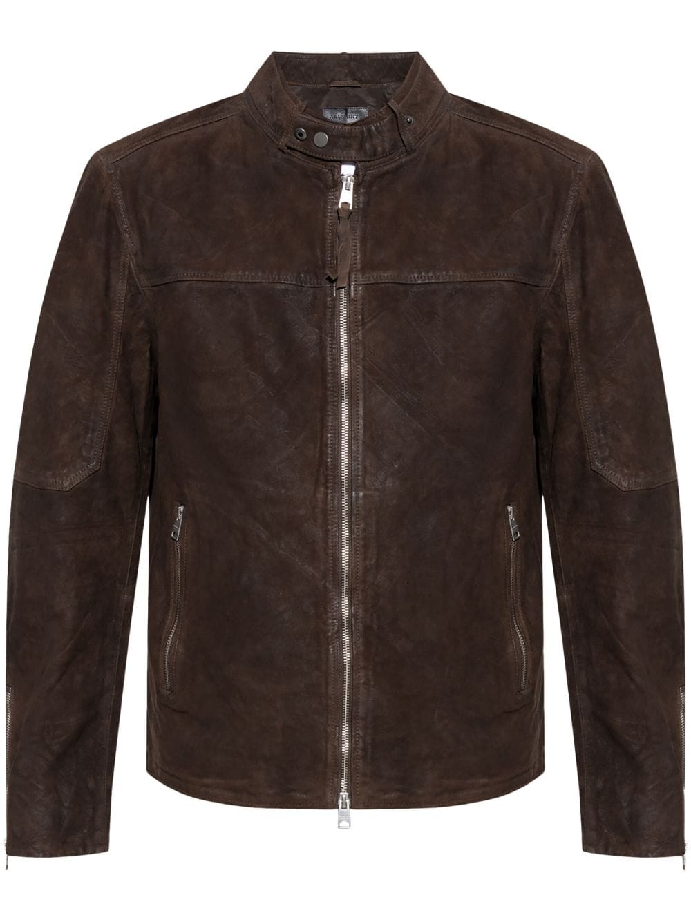 Allsaints Cora Leather Jacket In Brown 24% Off Editorialist