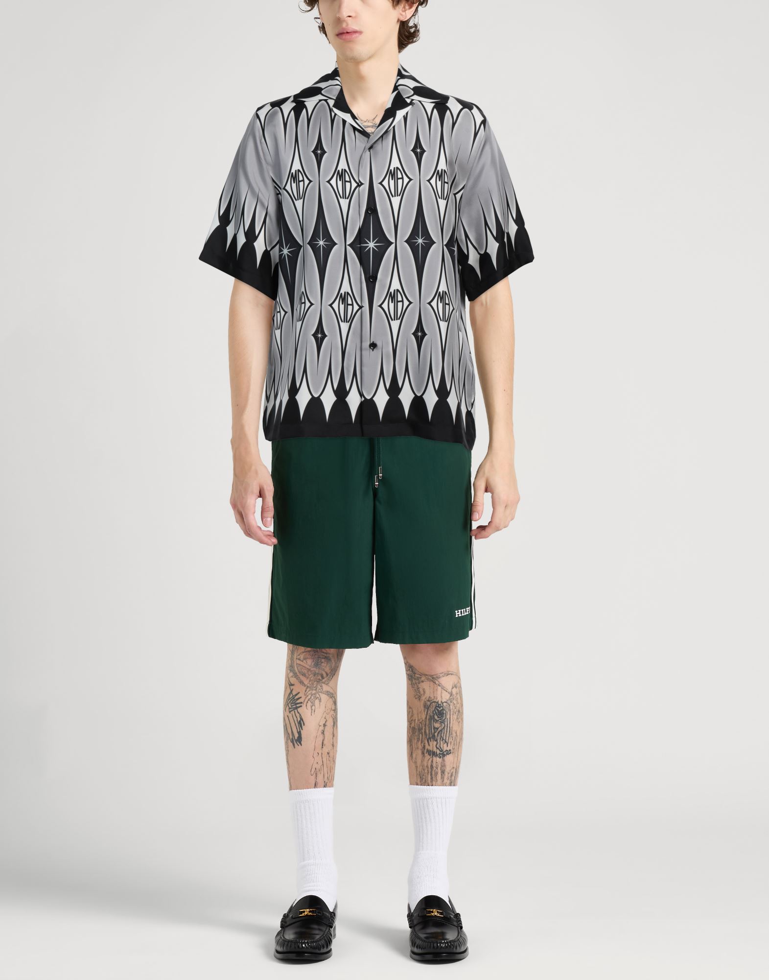 AMIRI man shirt black size l silk