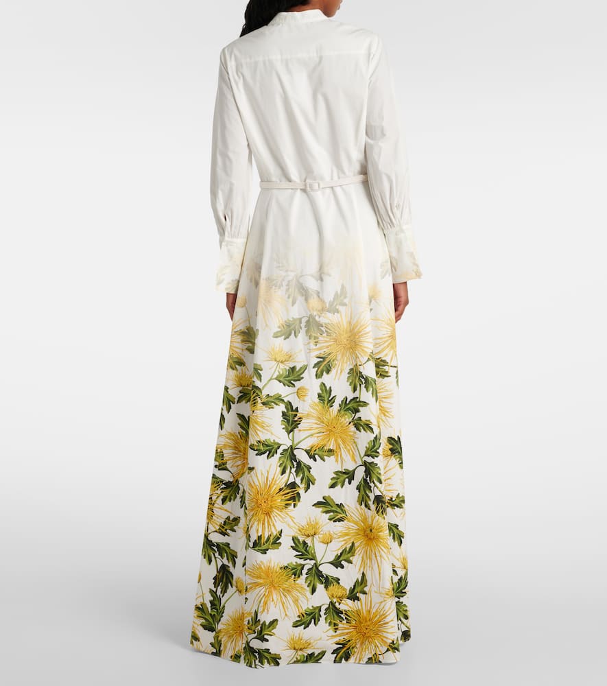 knee length dresses for ladies Farm Rio Yellow Flowering Garden Tree Organic Cotton Maxi Dress, Flowering Garden Tree Yellow / Xs main image 1