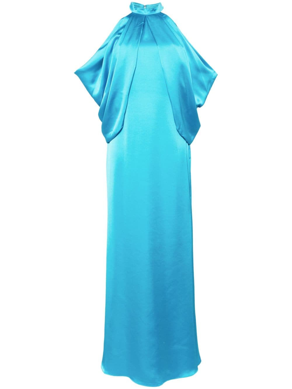 Badgley Mischka Halterneck A-Line Dress In Blue - 35% Off | Editorialist Badgley Mischka Halterneck A-Line Dress In Blue - 35% Off | Editorialist