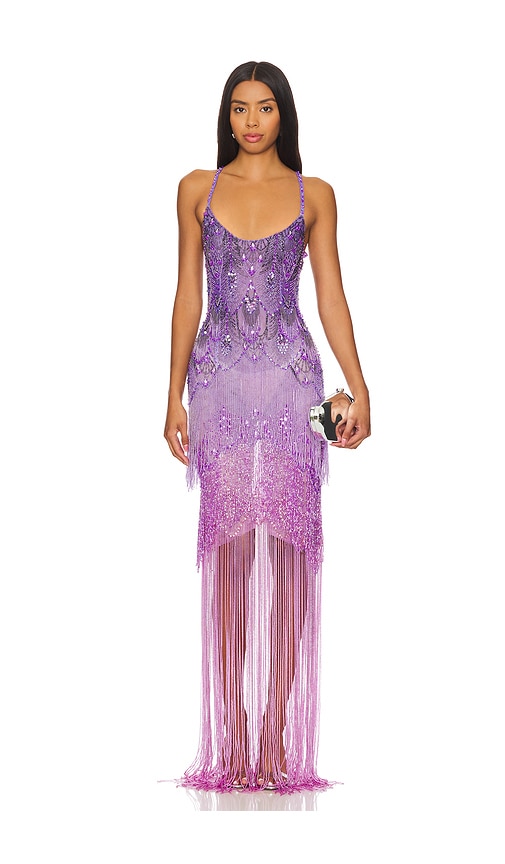 Patbo Hand Beaded Gown In Bright Lilac - 44% Off | Editorialist