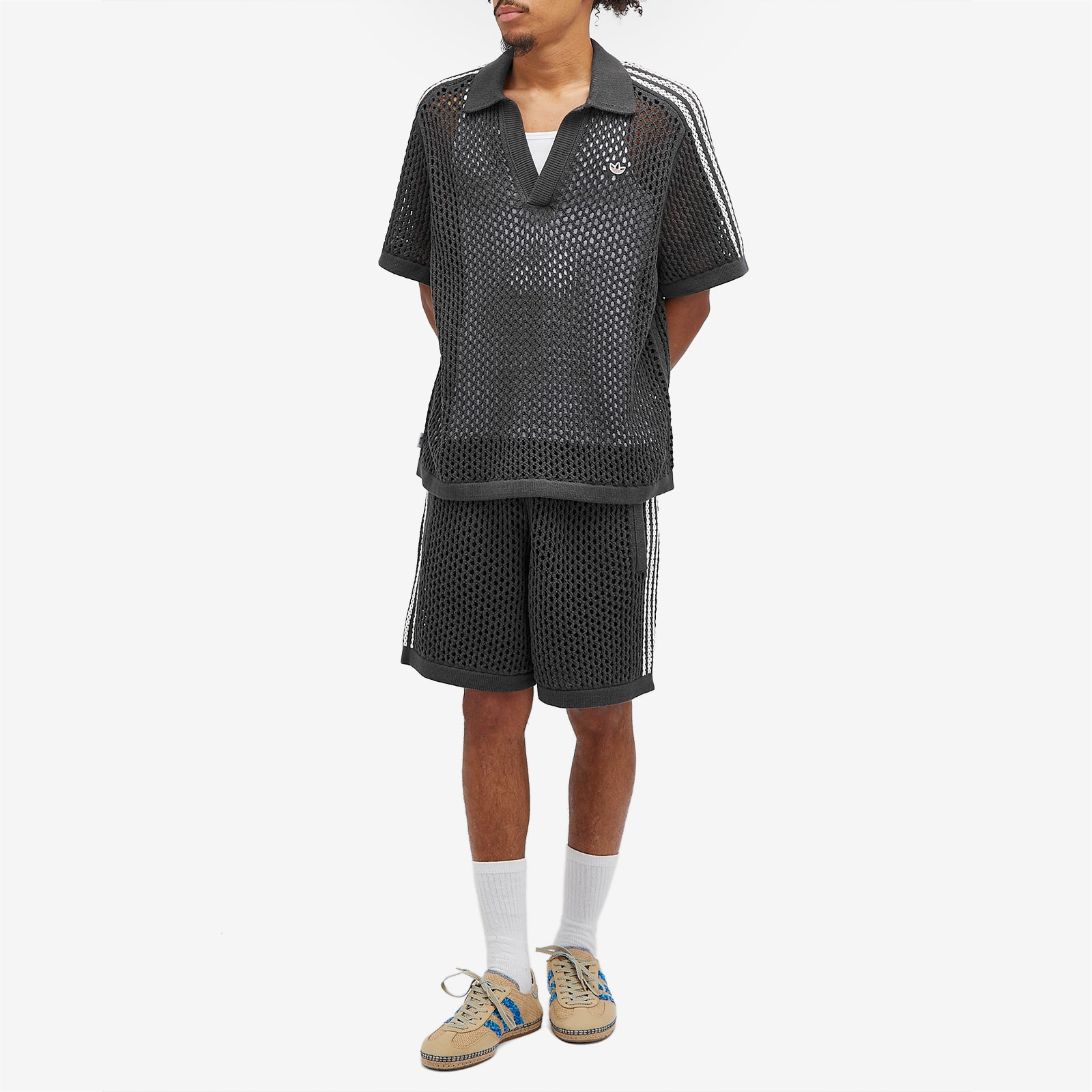 Adidas Clot Crochet Ec Polo - Carbon | Editorialist