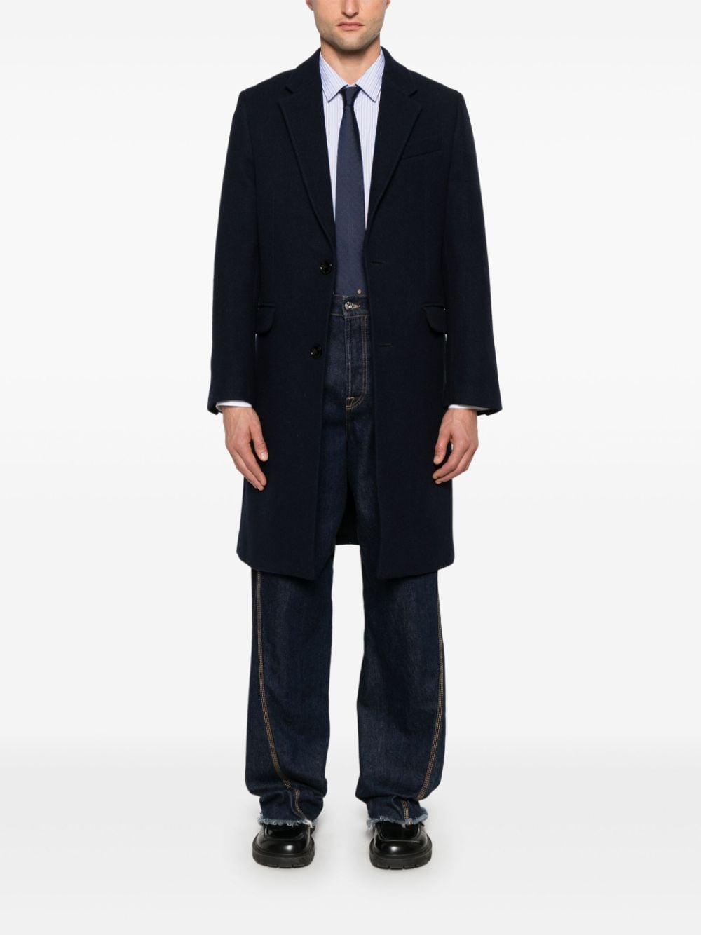 AMI AMI Paris Wool Single-Breasted Coat