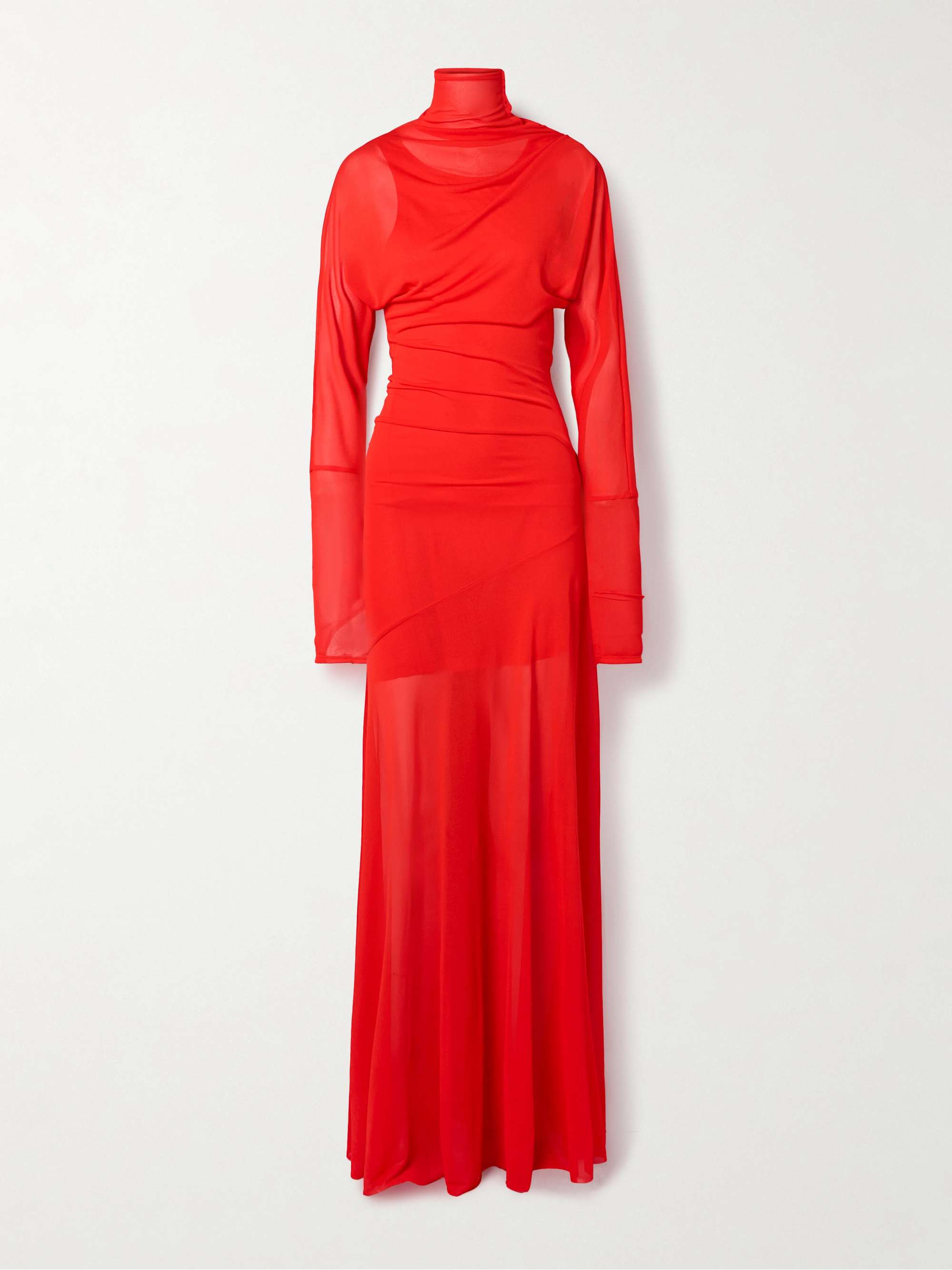 women in sheer dresses Mesh Sequin See-Through Long Dress