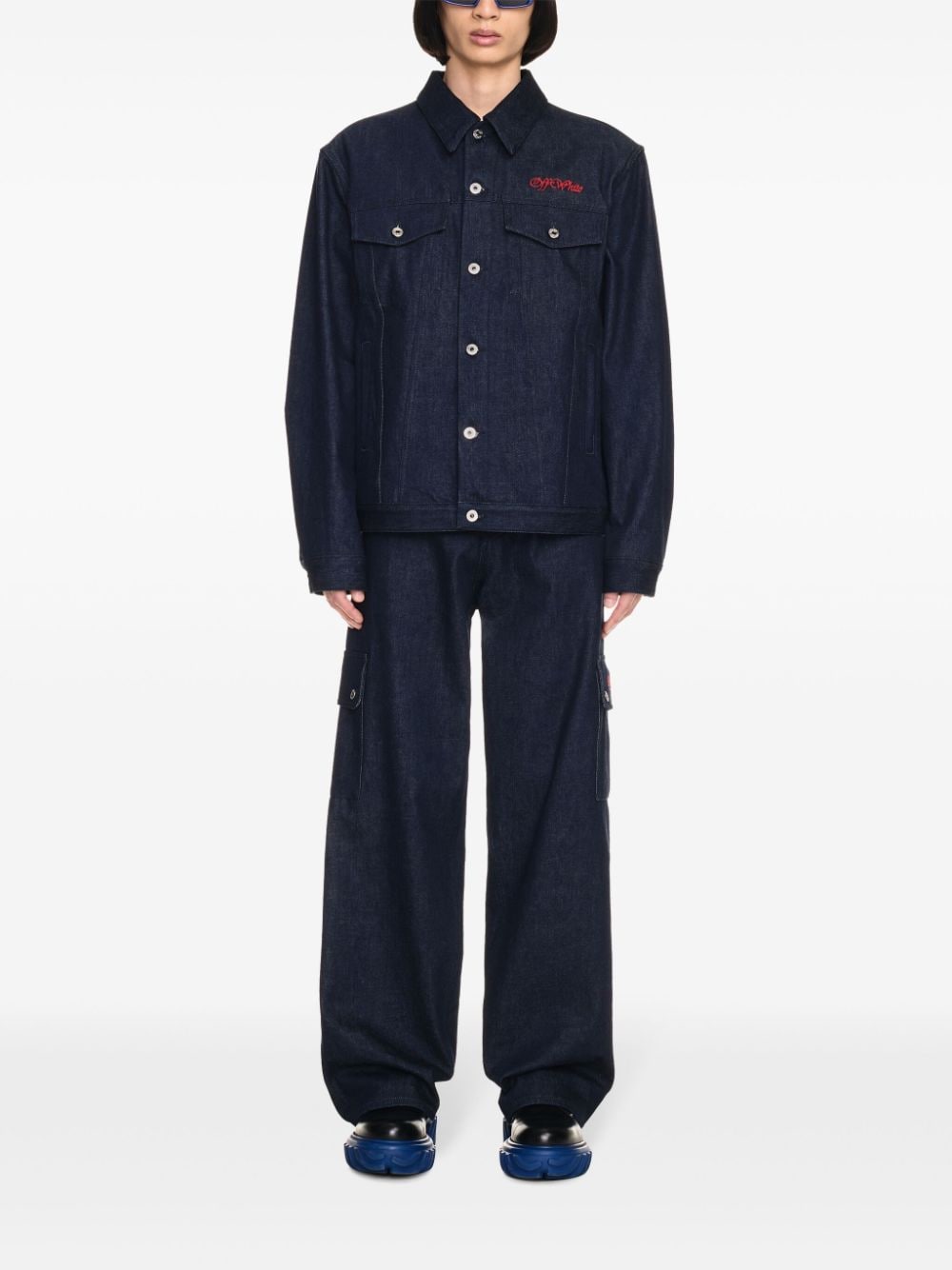 OFF-WHITE Off-White Script Skate Denim Jacket