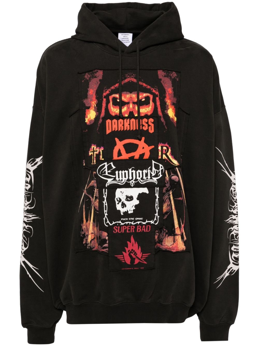 Vetements Patch-Detail Hoodie In Black - 70% Off | Editorialist Vetements Patch-Detail Hoodie In Black - 70% Off | Editorialist