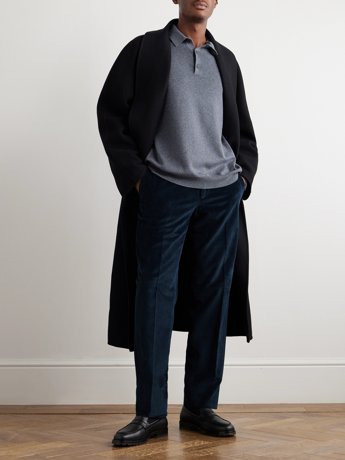 LORO PIANA Jarno Straight-Leg Cotton-Corduroy Trousers