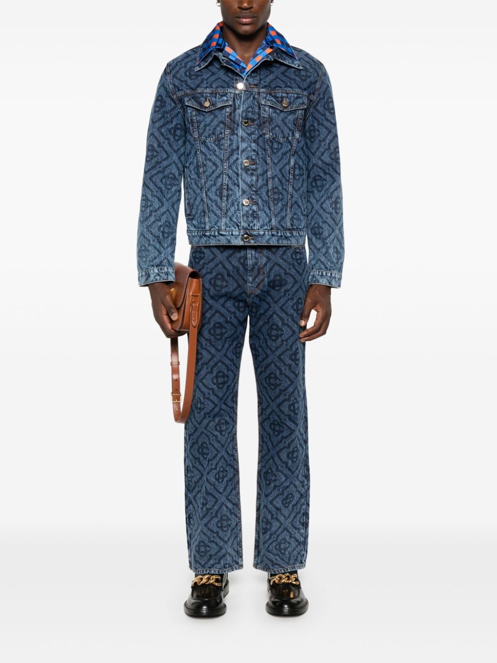 CASABLANCA Casablanca Laser Monogram Denim Jacket