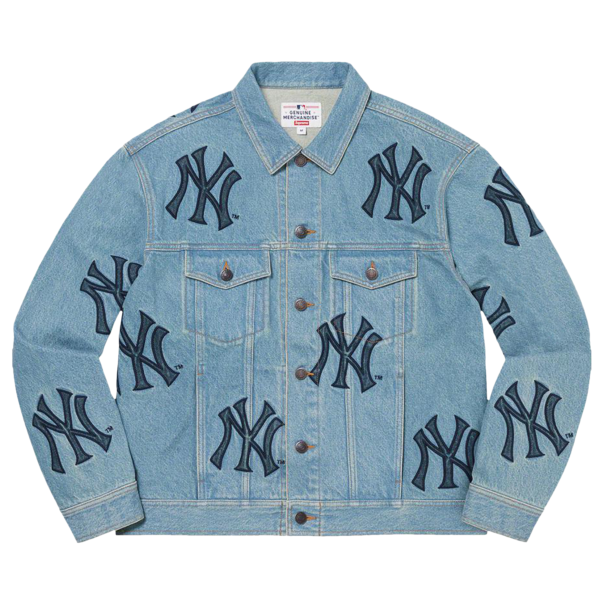 Supreme X New York Yankees Track Jacket - Blue | Editorialist