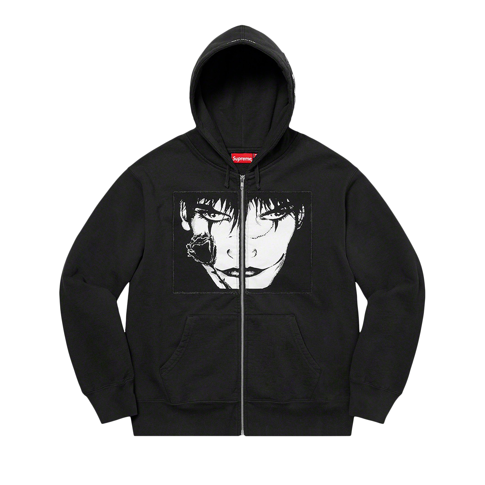 Supreme X Mm6 Maison Margiela Zip Up Hooded Sweatshirt - Black