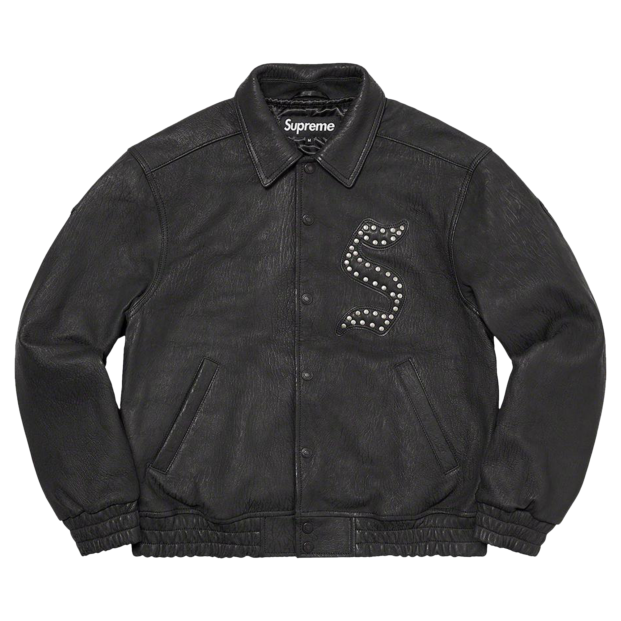 ジャケット・アウター Supreme Pebbled Leather Varsity Jacket Supreme Pebbled Leather Varsity Jacket (FW21) - $798