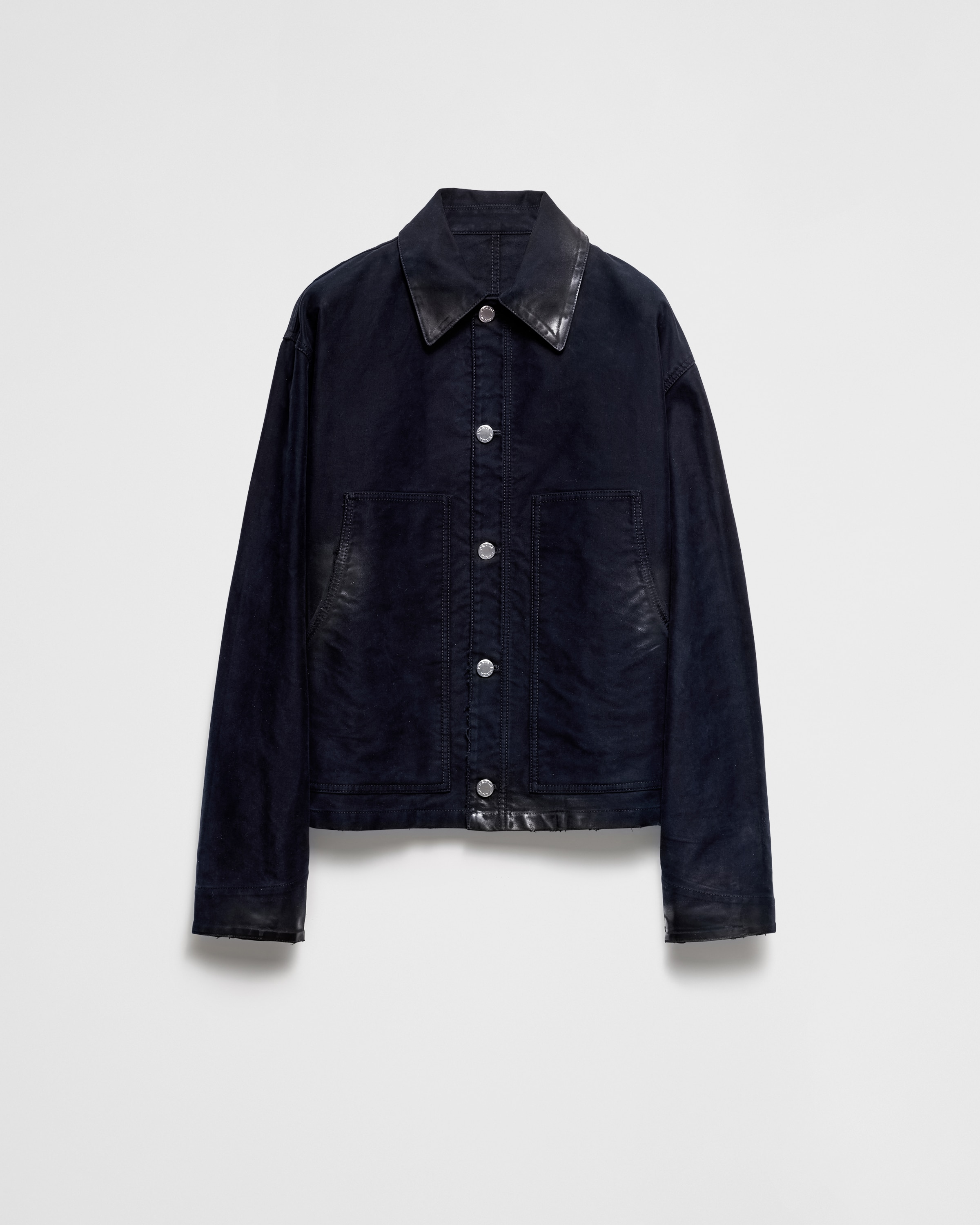 Prada Moleskin Blouson Jacket - Navy | Editorialist