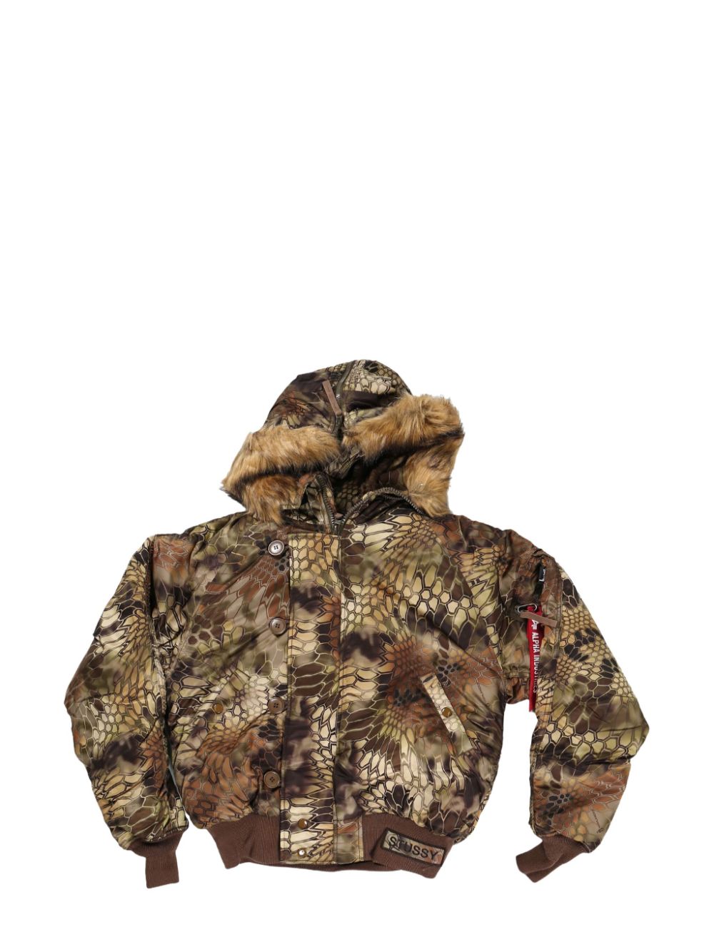 StüSsy X Alpha Indutrie Kryptek N-2b Parka Coat - Brown | Editorialist
