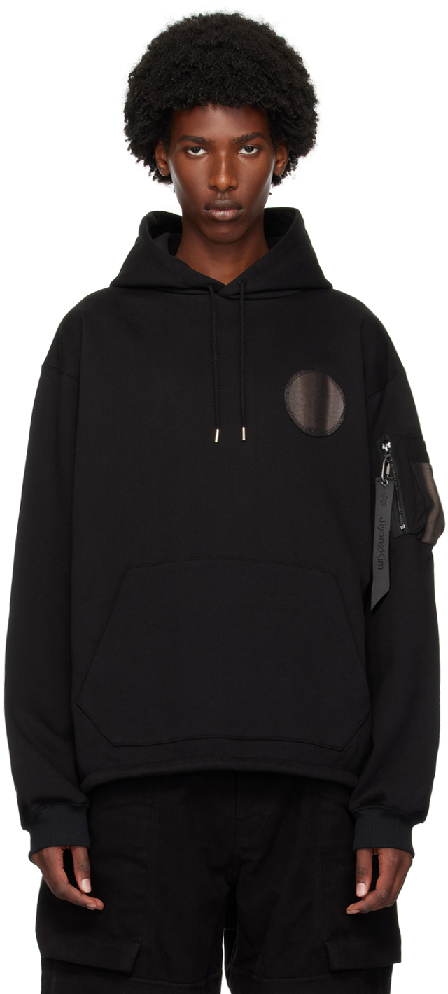 トップス JiyongKim SUN-BLEACHED FISHTAIL HOODIE Jiyongkim Sun-Bleached Fishtail Hoodie In Black - 46% Off