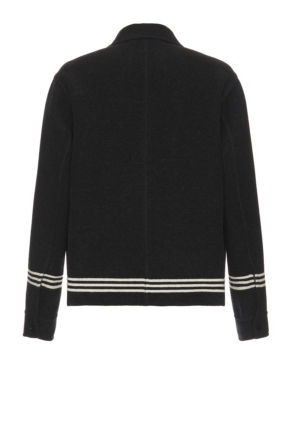Burberry Striped Melton Jacket In Brisk - 60% Off | Editorialist