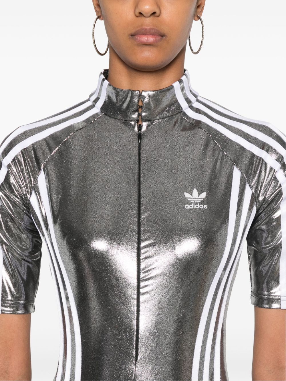 Adidas Adilenium Season2 XS ボディスーツ シルバー Adidas Adilenium Season 2 Bodysuit In Silver - 11% Off | Editorialist