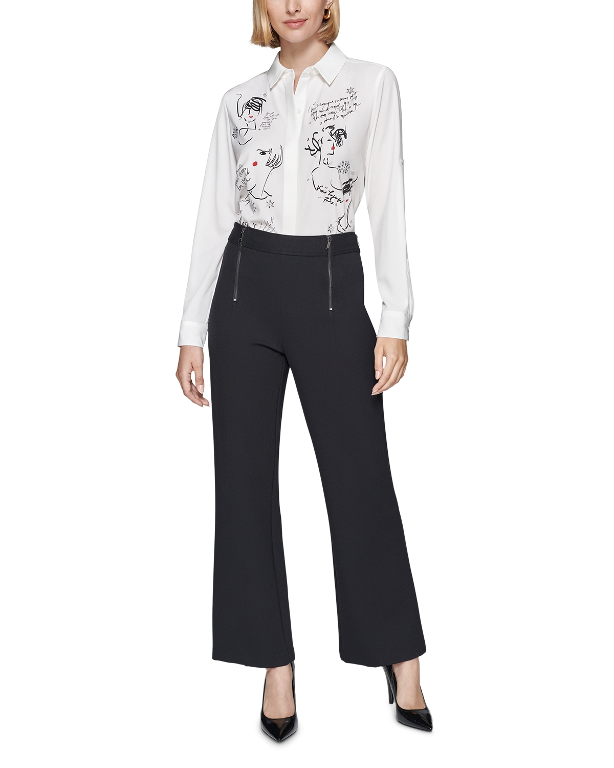 KARL LAGERFELD PARIS Karl Lagerfeld Paris Double Zipper Trousers