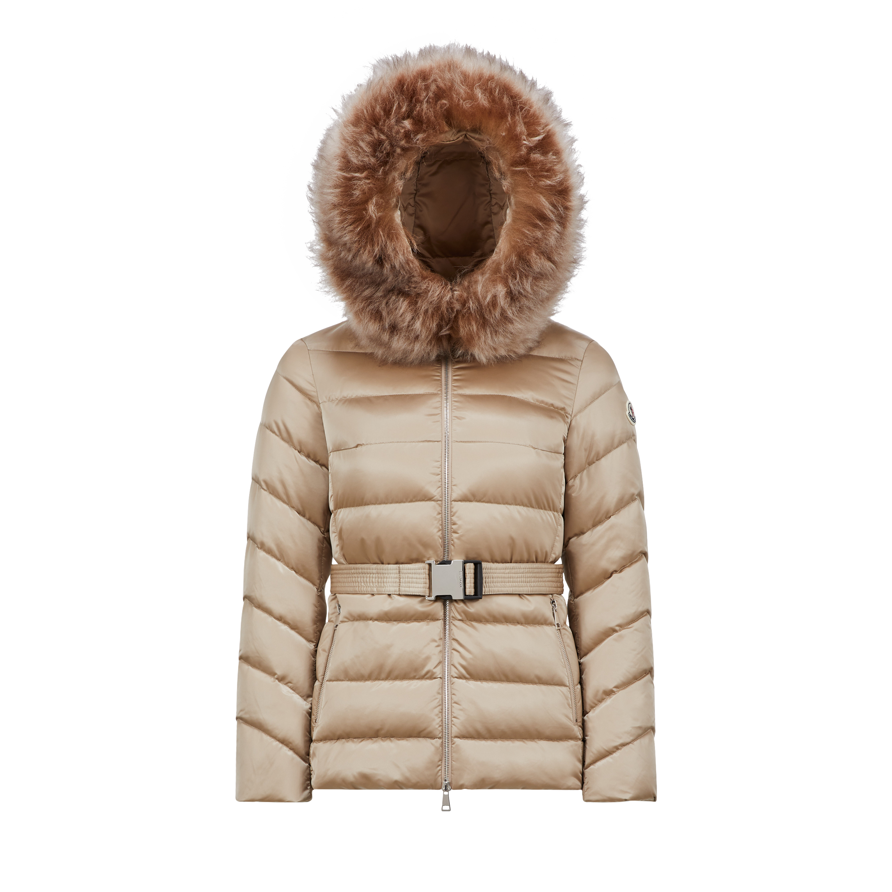Moncler Cupidone Hooded Down Jacket - Beige | Editorialist