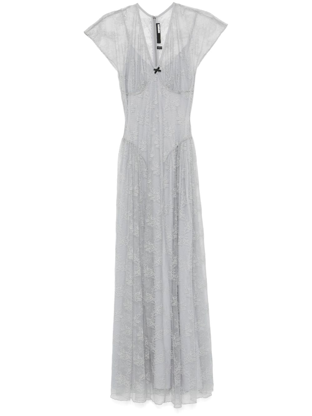 Remain Birger Christensen Lace V-Neck Maxi Dress - Grey | Editorialist