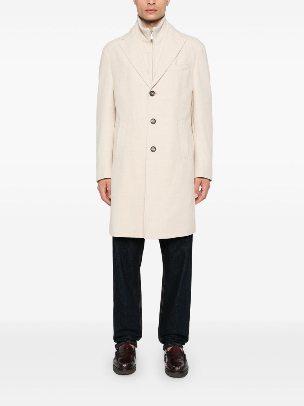 ELEVENTY Eleventy Single-Breasted Wool Coat