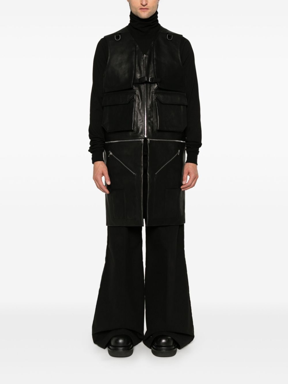 RICK OWENS Rick Owens Utility Leather Vest