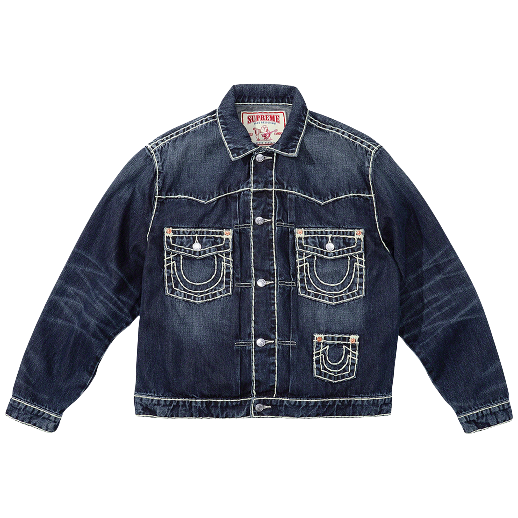 Supreme X True Religion Denim Trucker Jacket - Blue | Editorialist