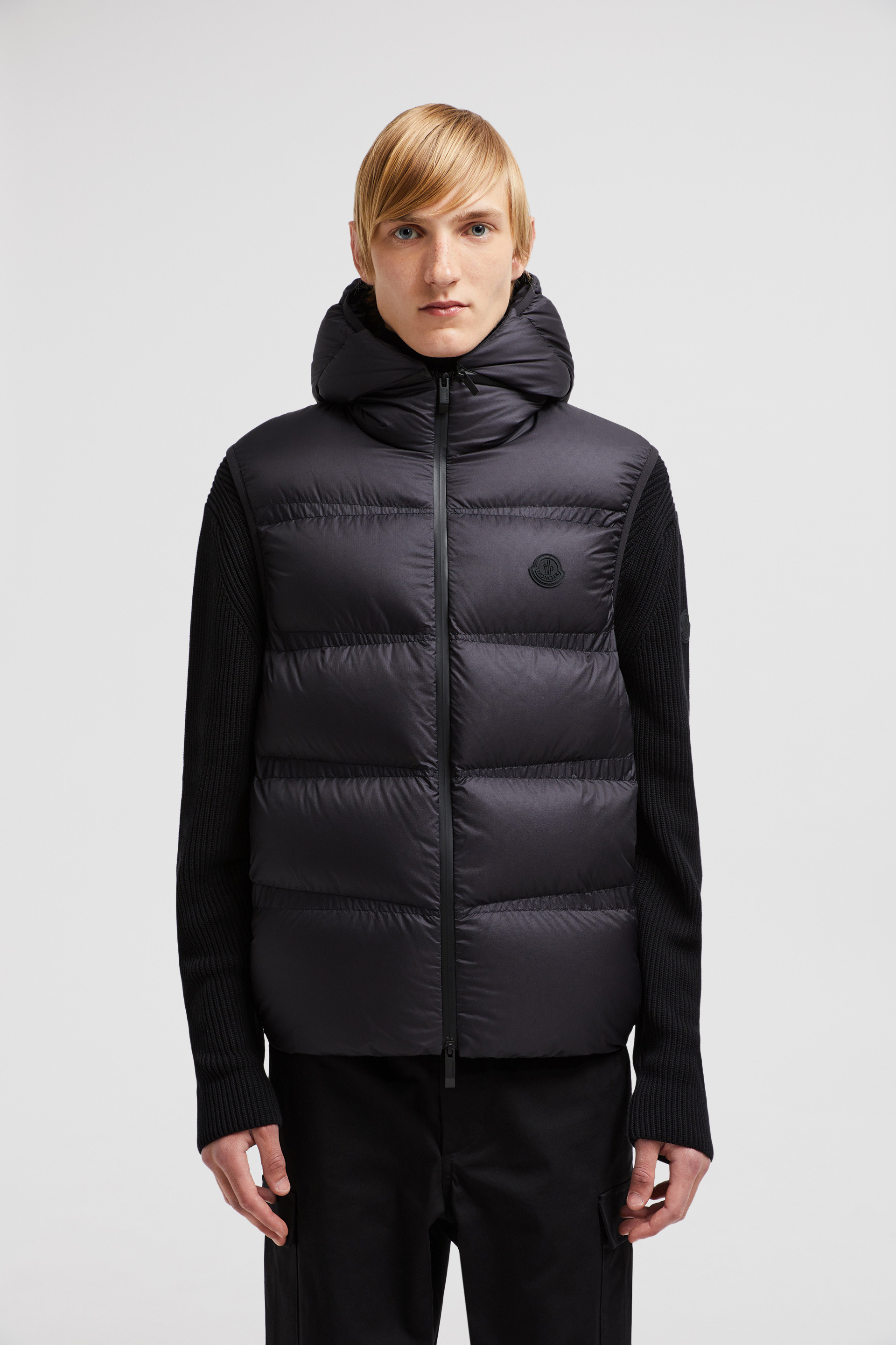Moncler Lausen Hooded Down Vest - Blue | Editorialist