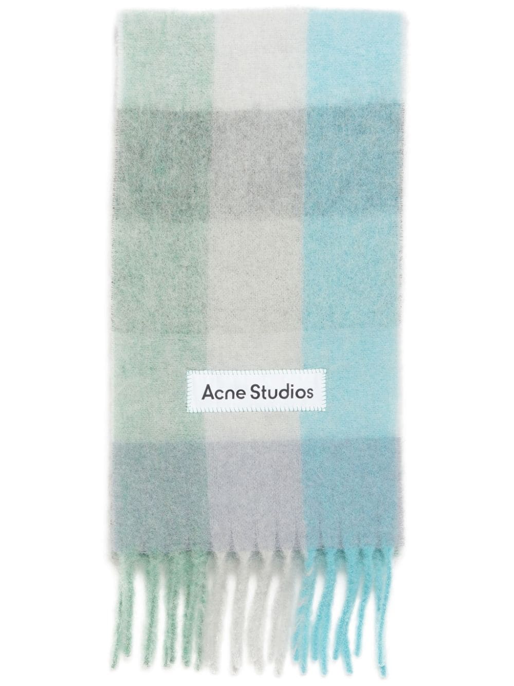 ACNE STUDIOS logo-patch checked scarf