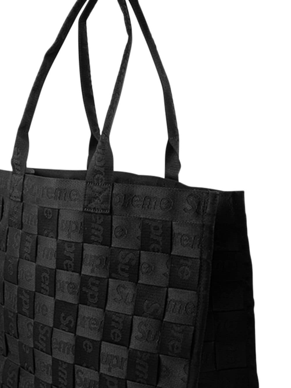 Supreme Jacquard Woven Tote - Black | Editorialist