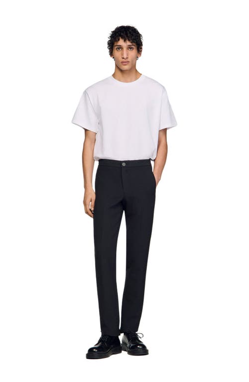 SANDRO SANDRO Straight-Leg Jersey Trousers