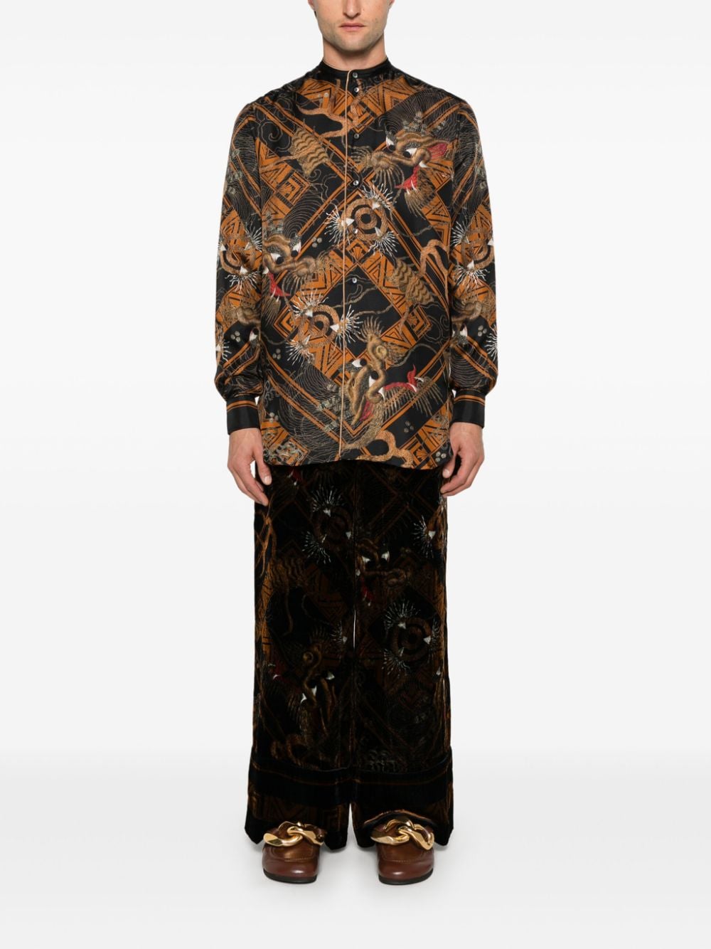 PIERRE-LOUIS MASCIA Pierre-Louis Mascia Printed Silk Shirt
