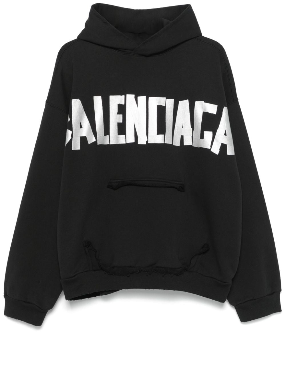 Balenciaga Tape Logo Hoodie - Black | Editorialist