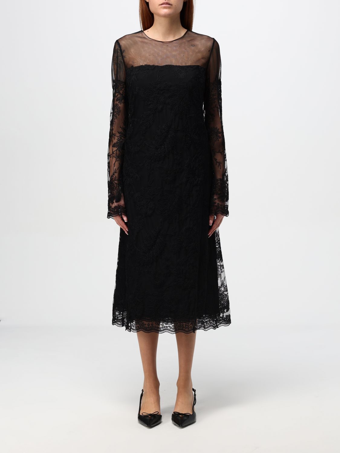 ermanno scervino black lace dress Ermanno Scervino Fall Winter 2021-2022 Women's Collection