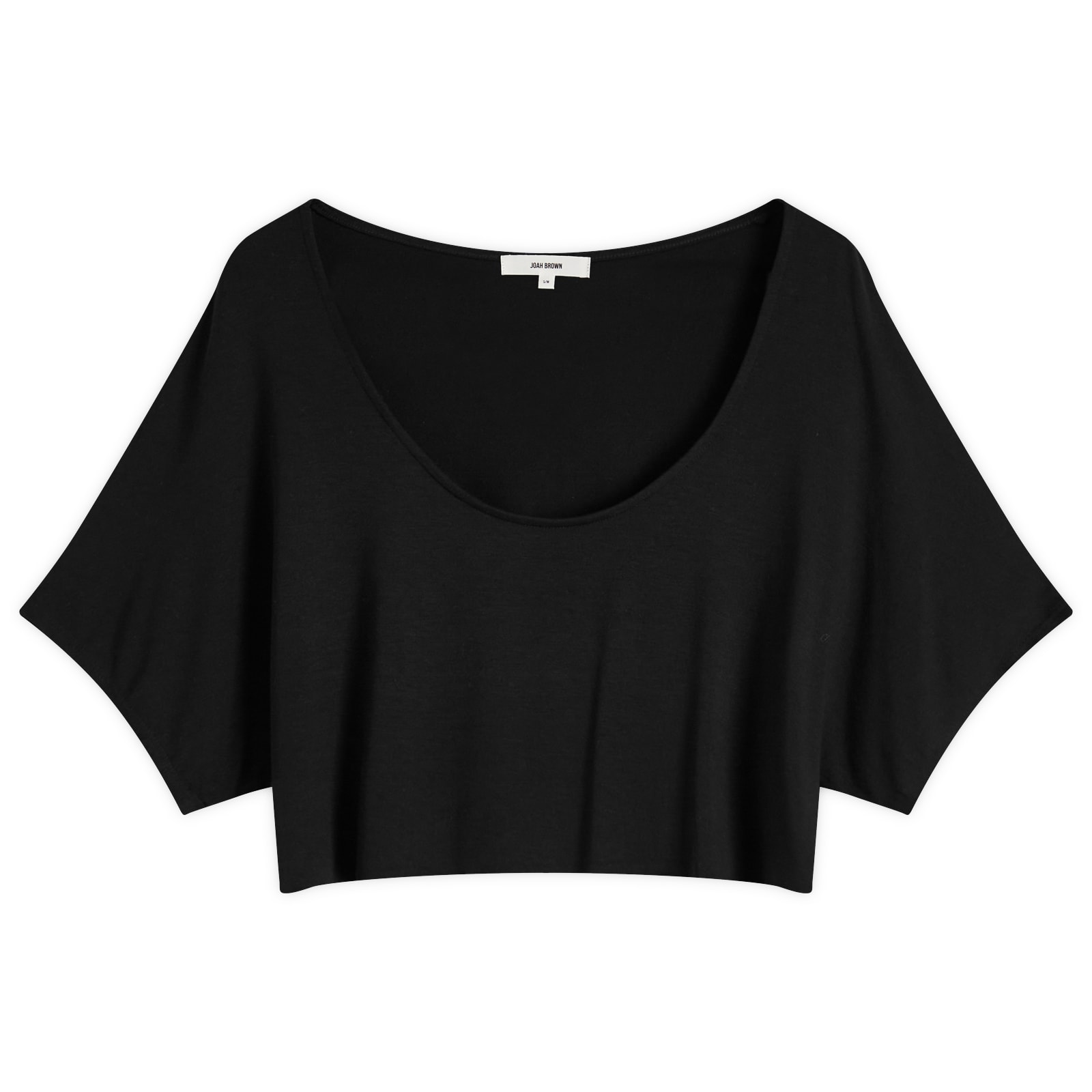 Joah Brown Slouchy Crop T-Shirt In Black 49% Off Editorialist
