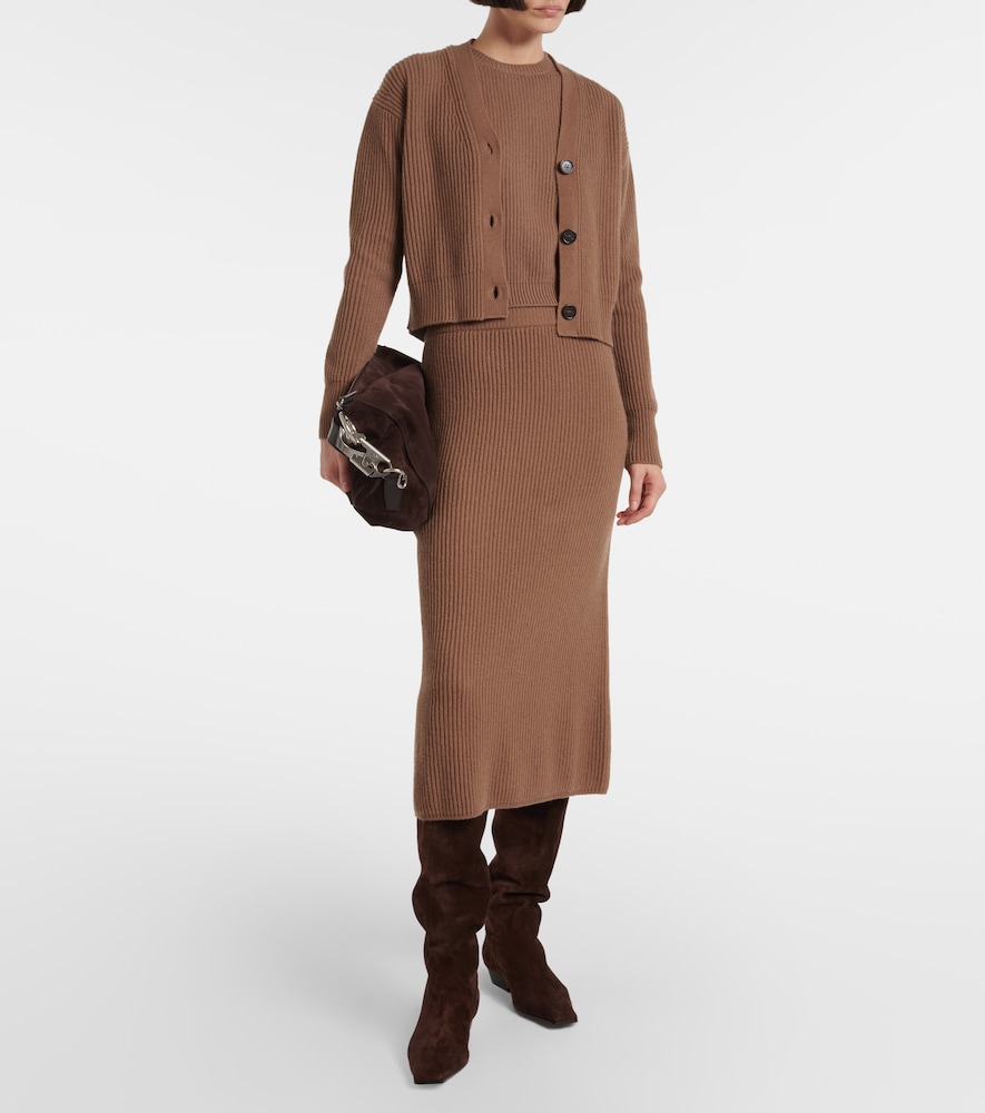 MAX MARA S Max Mara Ribbed-Knit Midi Skirt