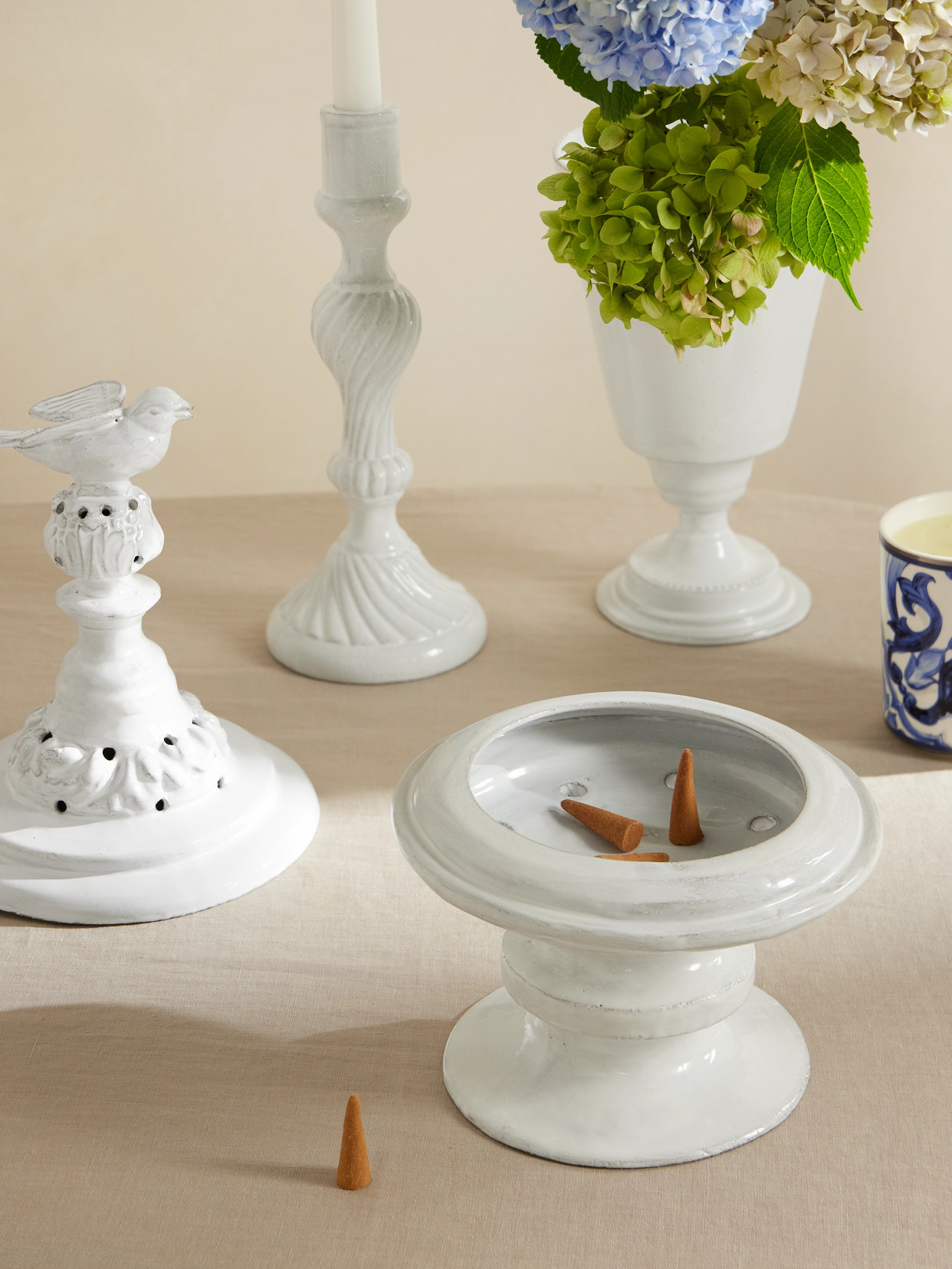 Astier De Villatte Oiseau Ceramic Incense Burner - White