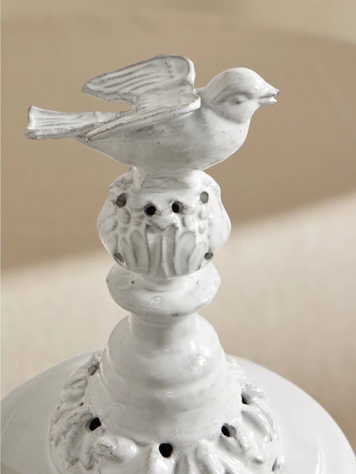 Astier De Villatte Oiseau Ceramic Incense Burner - White