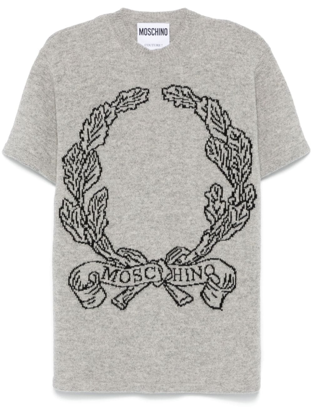 MOSCHINO Moschino Logo-Intarsia Knitted Top