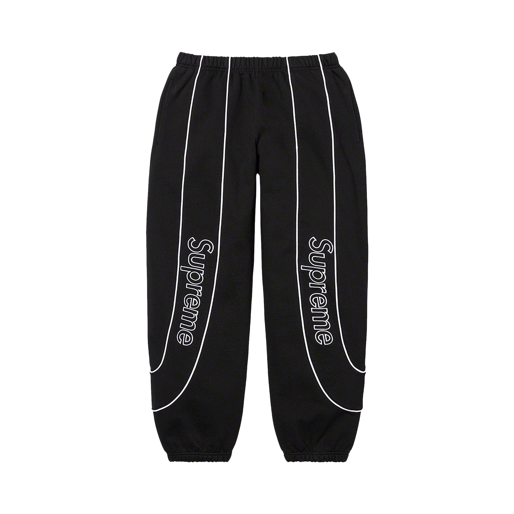 Supreme Paneled Belted Track Pant - Black | Editorialist