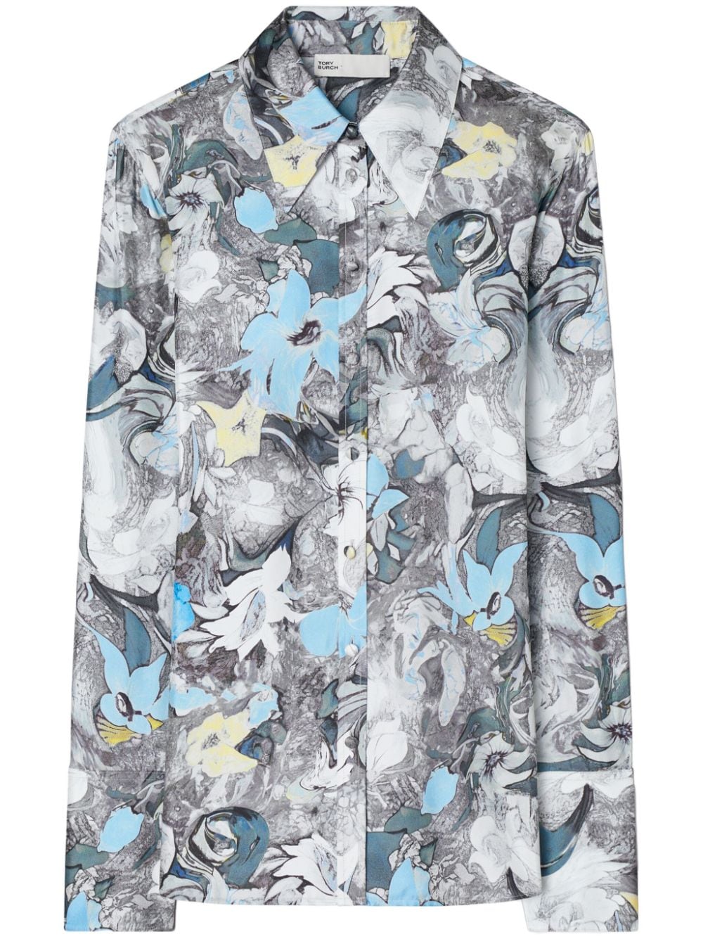 TORY BURCH Tory Burch Floral-Print Silk Shirt