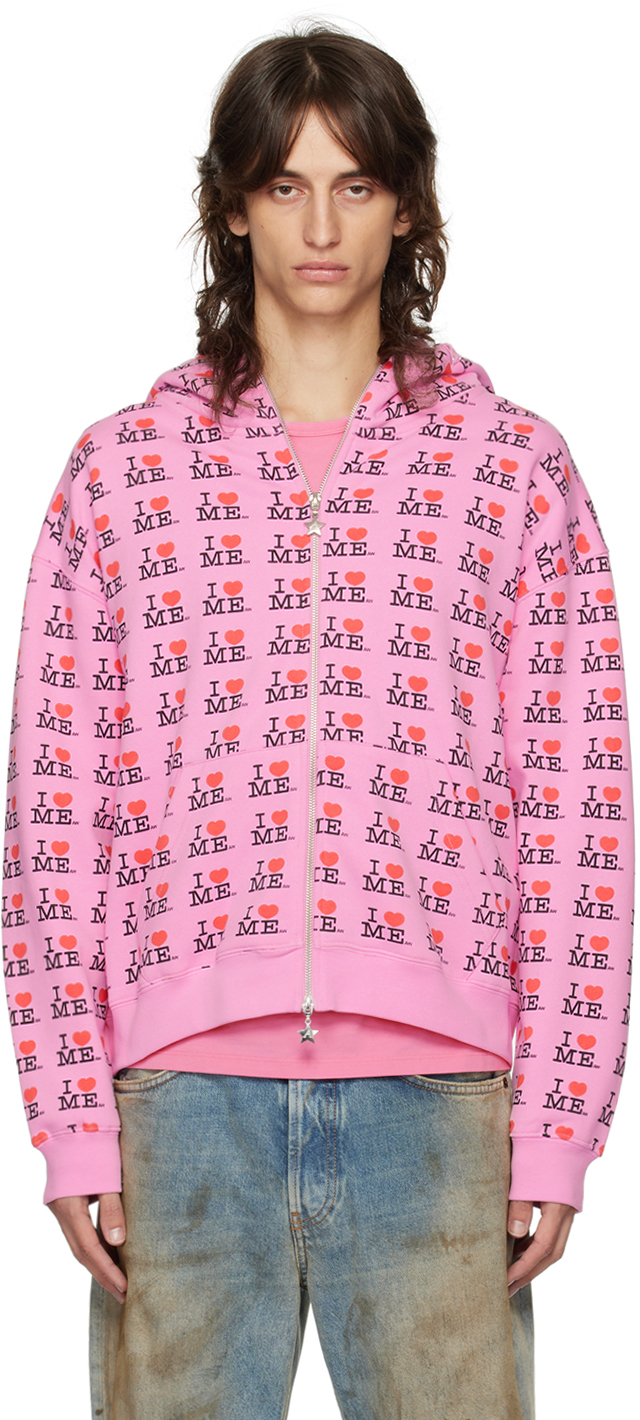 Ashley Williams I Heart Me' Butterfly Zip Hoodie - Pink | Editorialist