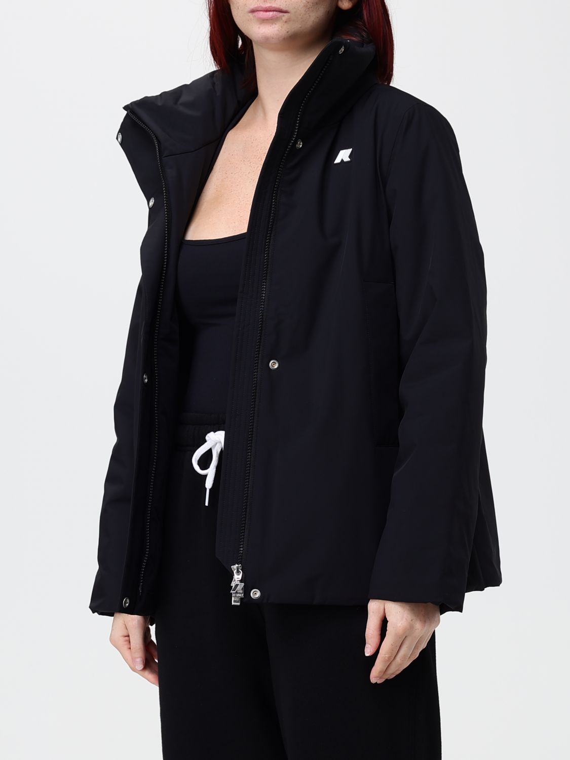 K-WAY K-Way Marla Padded Hooded Water-Repellent Windbreaker Jacket