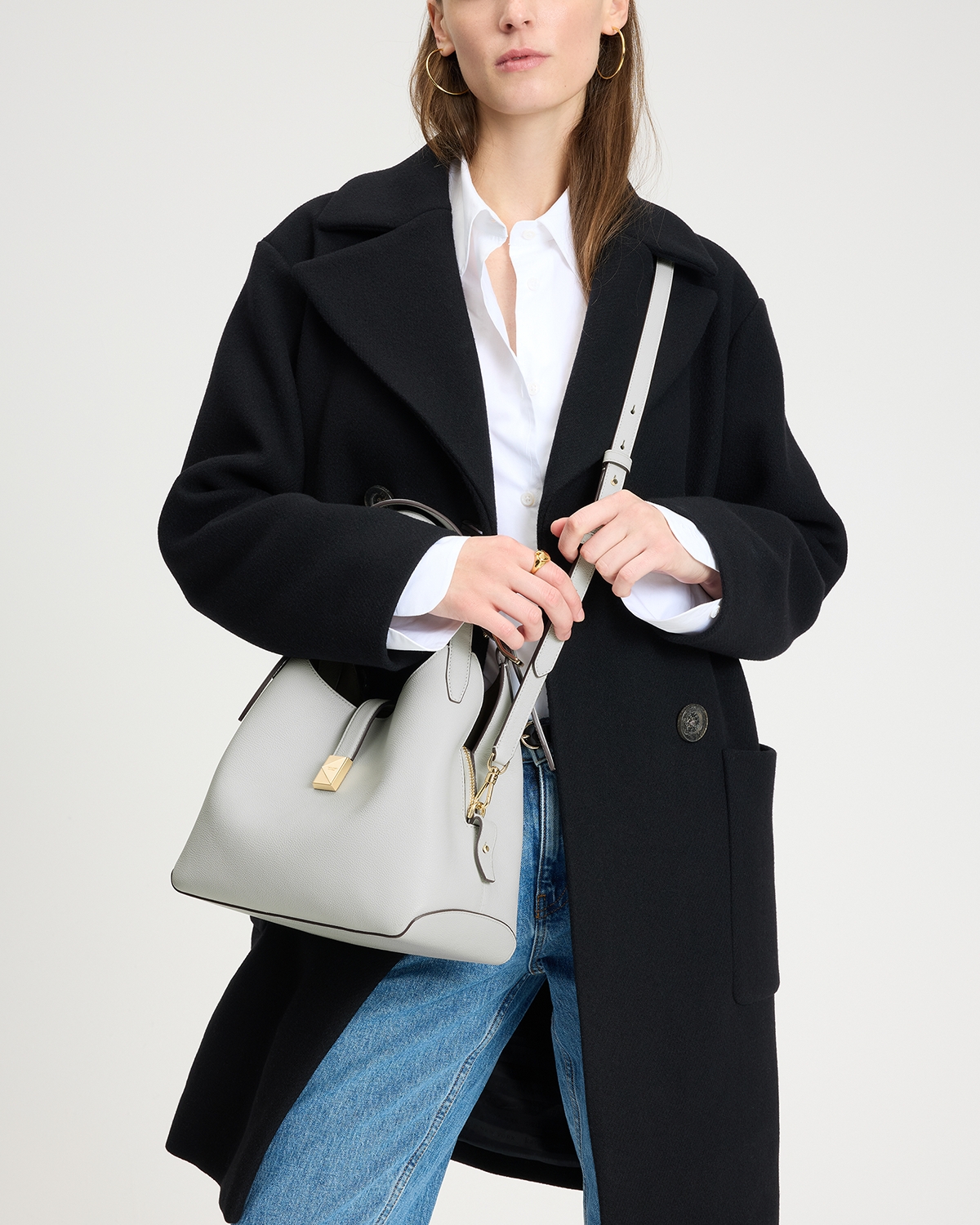 KATE SPADE NEW YORK Kate Spade New York Deco Pebbled Leather Small Crossbody Tote