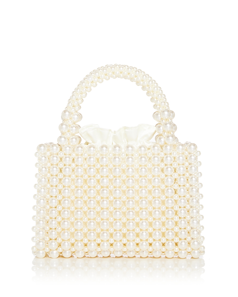 AQUA AQUA Beaded Top Handle Bag