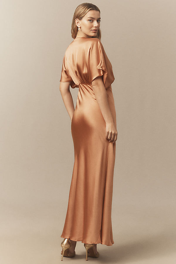 chinese dress ladies Beaded Strapless Velvet Slit Gown by Amelia Couture 5051  ABC Fashion