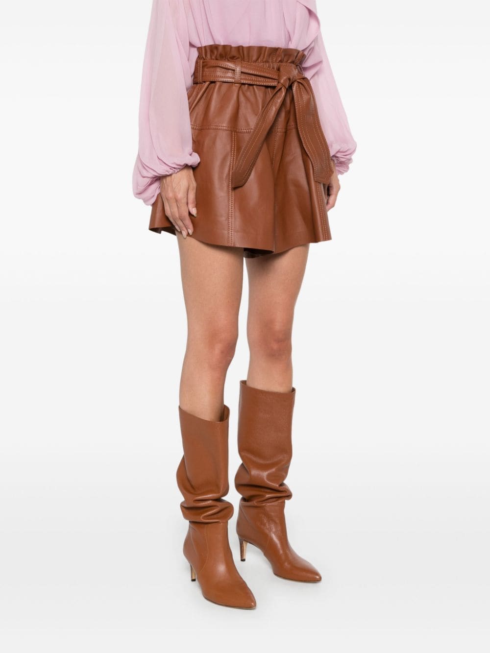 ZIMMERMANN ZIMMERMANN Harmony Leather Shorts