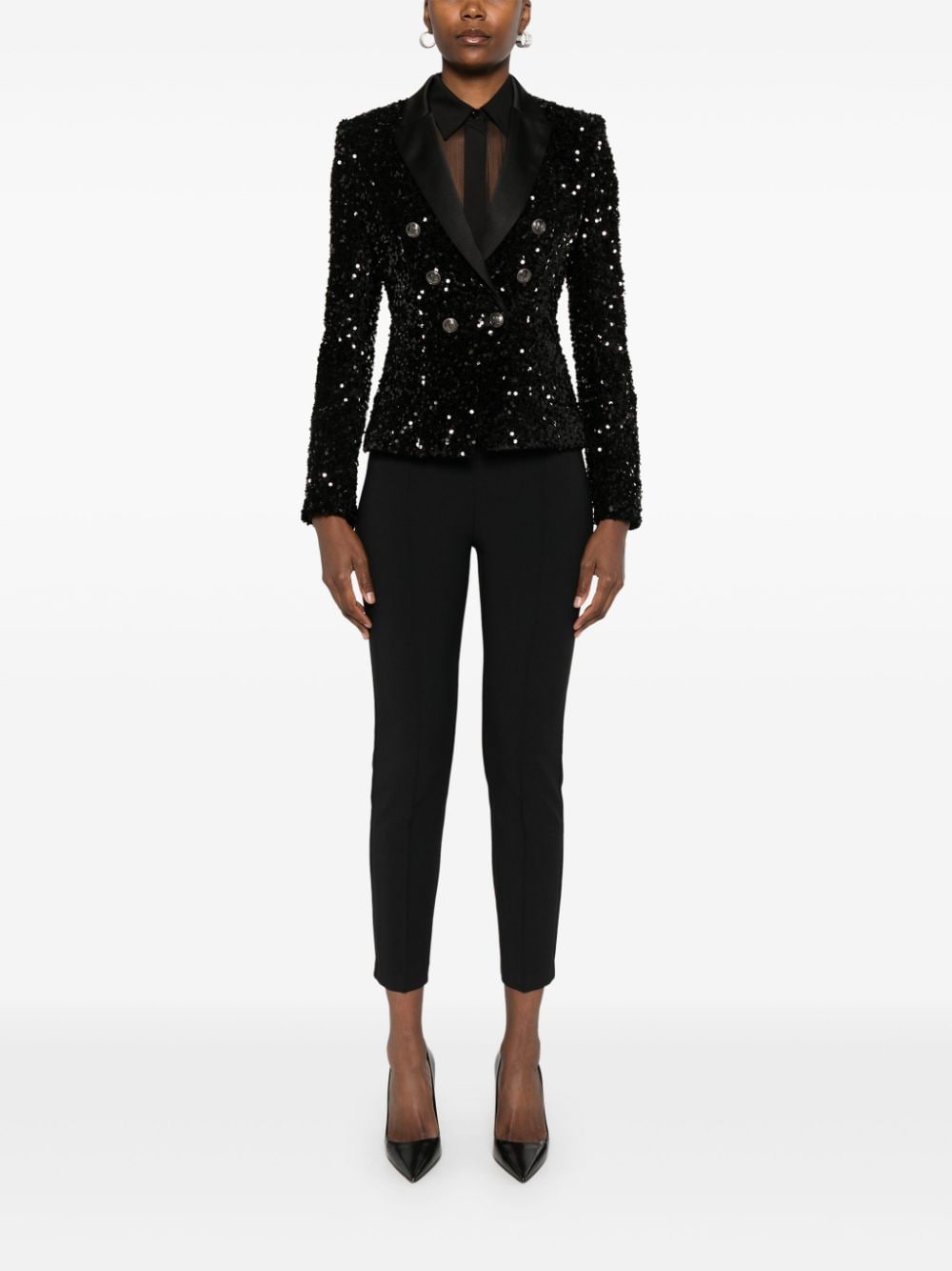 ELISABETTA FRANCHI Elisabetta Franchi Straight-Leg Crepe Trousers